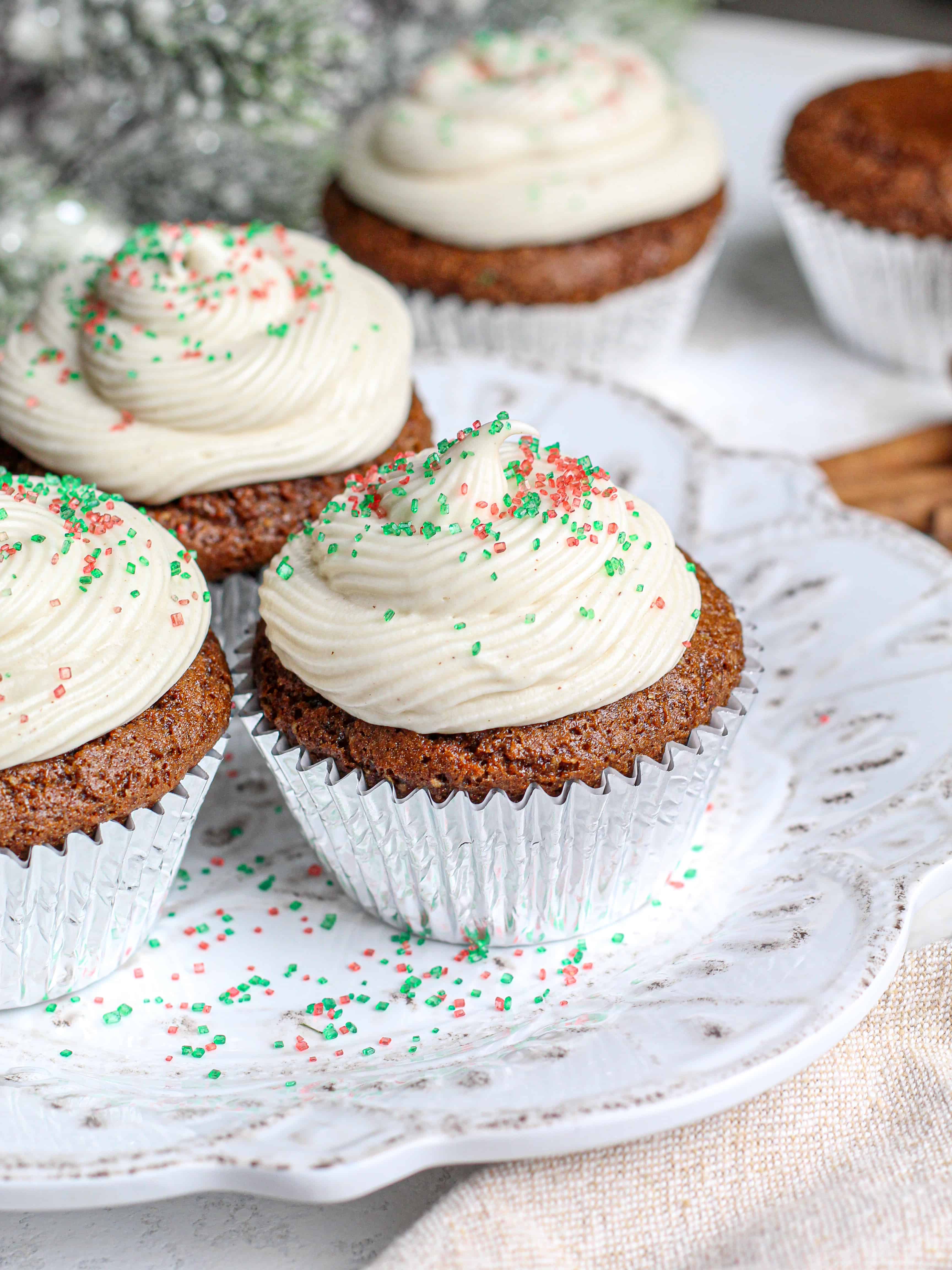 Vegan Gingerbread Cupcakes - Munchmeals by Janet