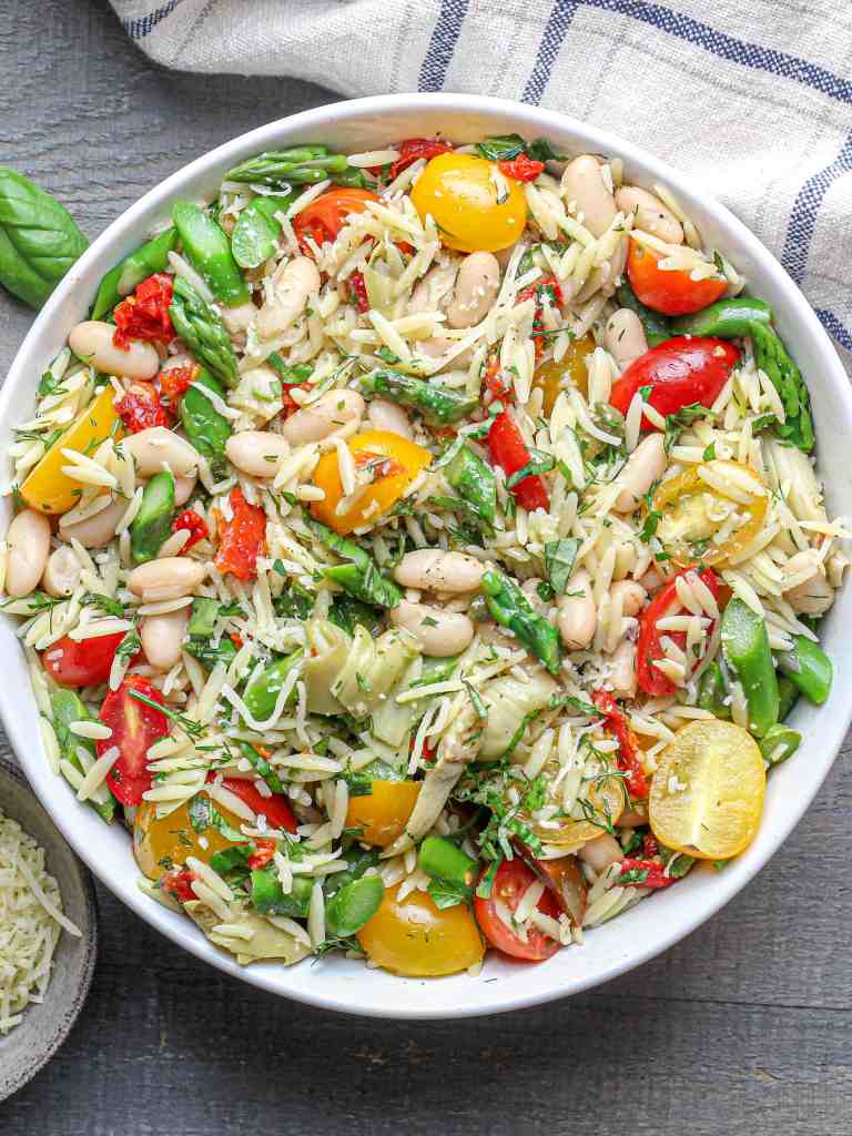 Orzo Asparagus Salad - Munchmeals by Janet